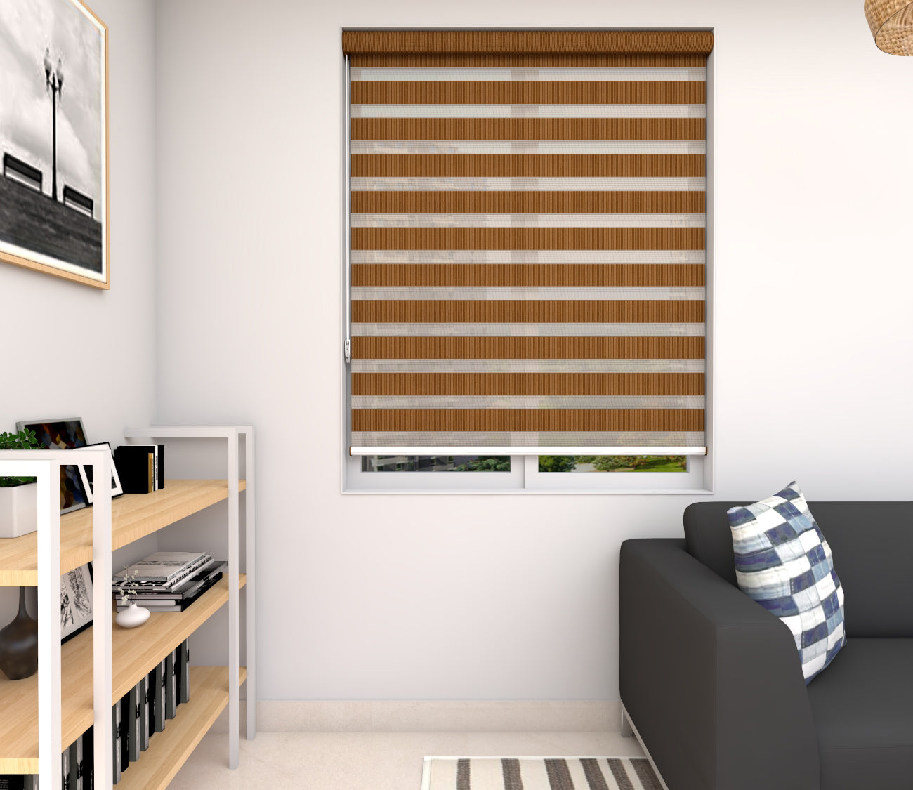 Zebra Blinds - Basic Caramel